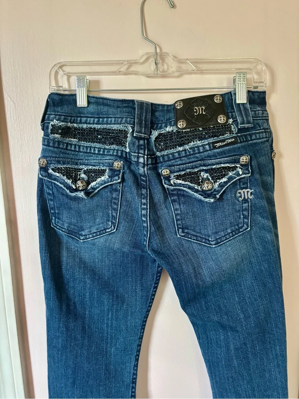Miss Me | Jeans | Miss Me Blue Skinny Jeans With Sequintrim Back ...